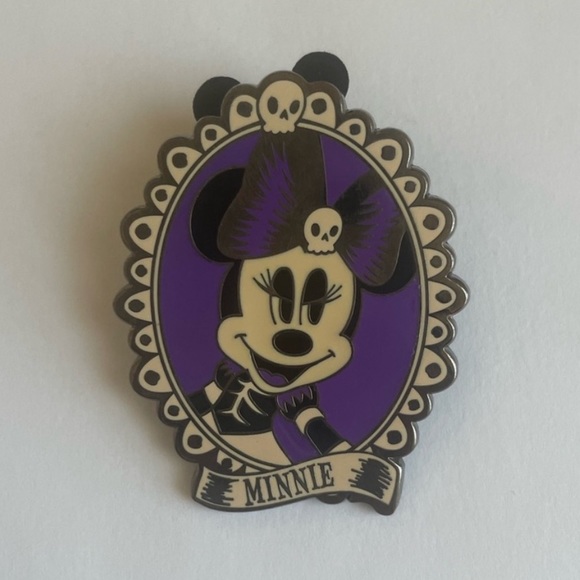 Other | Minnie Mouse Purple Skeleton Pin | Poshmark